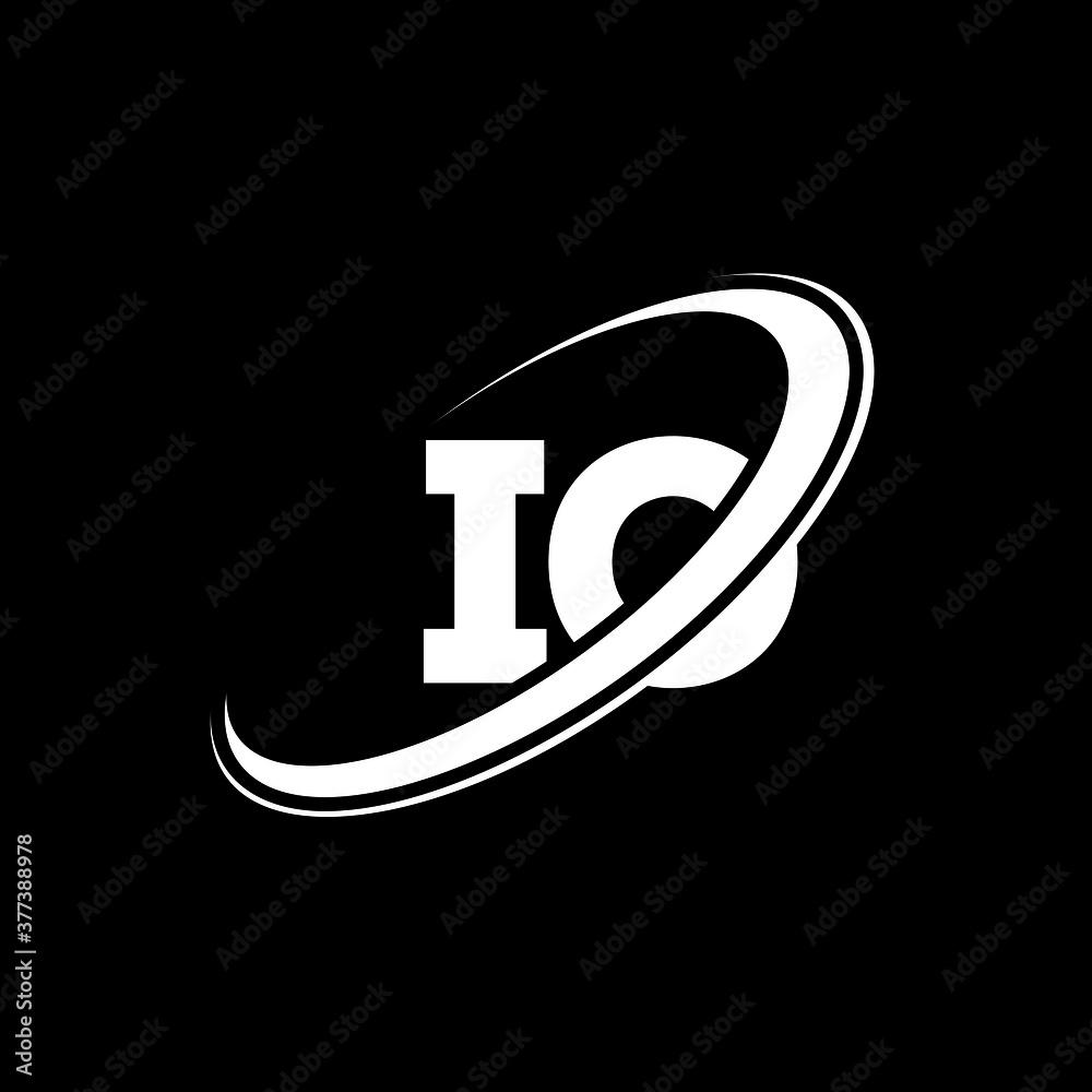 IO logo. I O design. White IO letter. IO/I O letter logo design ...