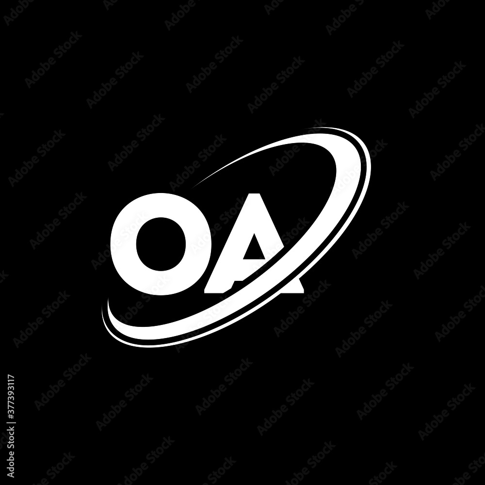 OA logo. O A design. White OA letter. OA/O A letter logo design ...
