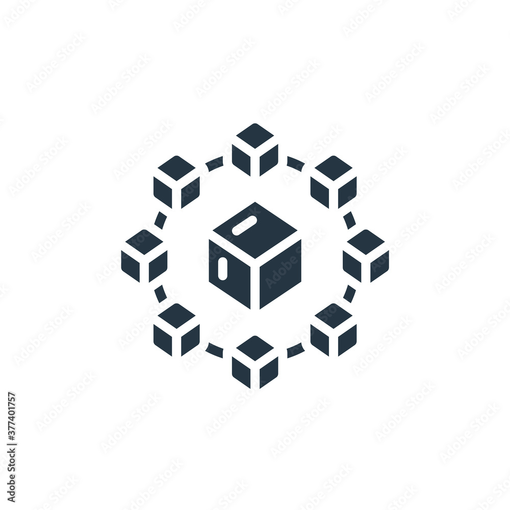 cubes icon. Glyph cubes icon for website design and mobile, app ...