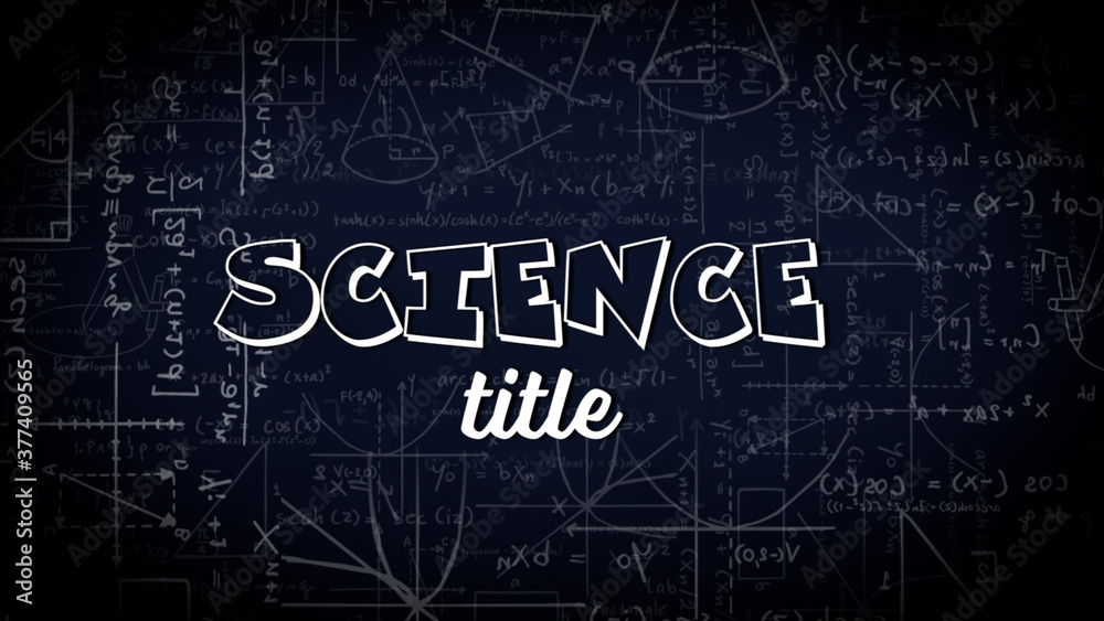 Back to School Science Title Stock Template | Adobe Stock