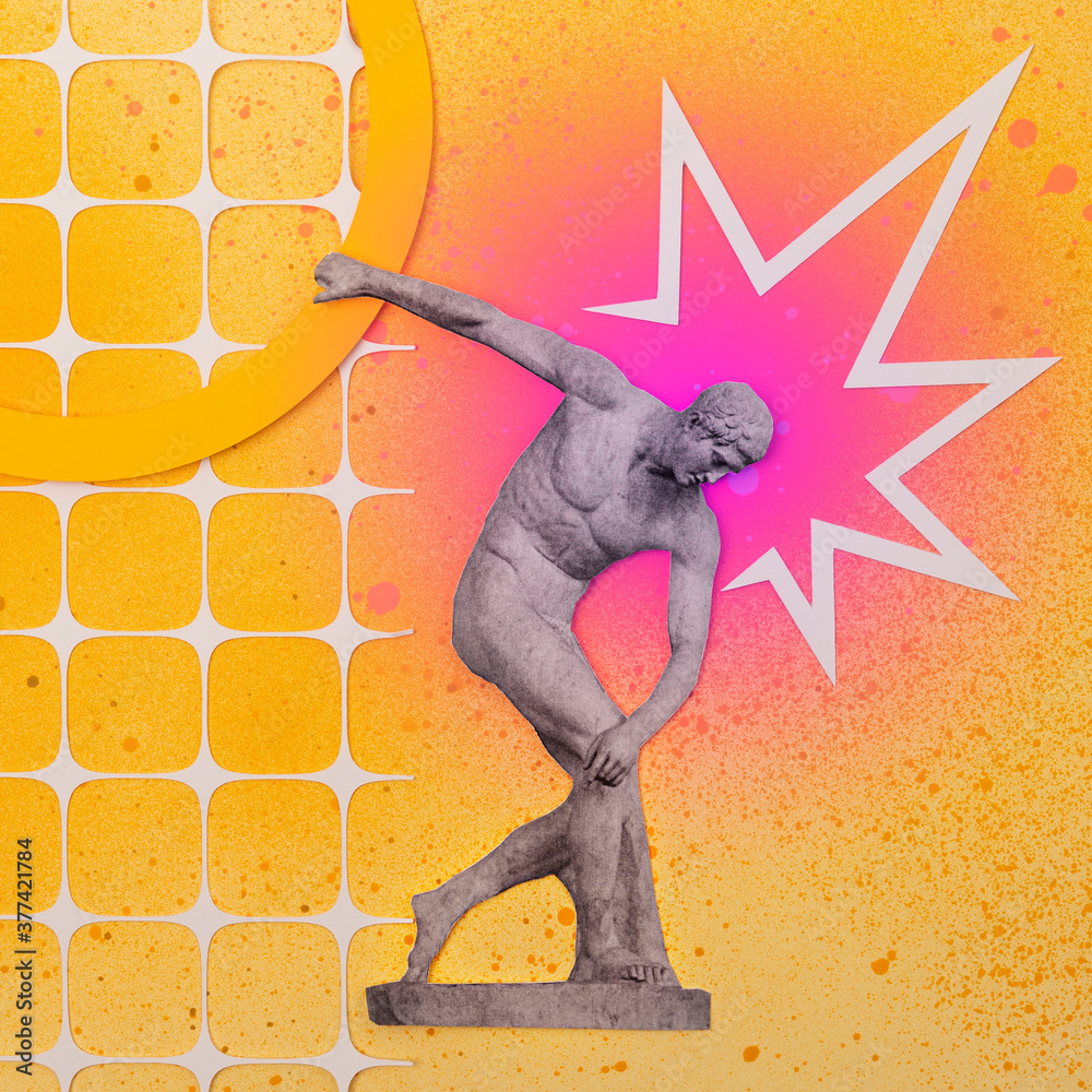 Classic statues collage Stock Photo | Adobe Stock