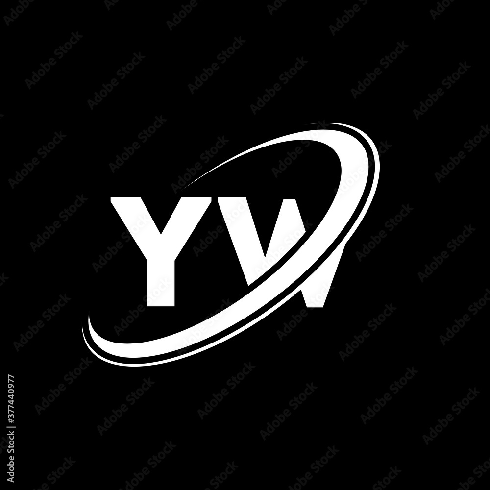 YW logo. Y W design. White YW letter. YW/Y W letter logo design ...