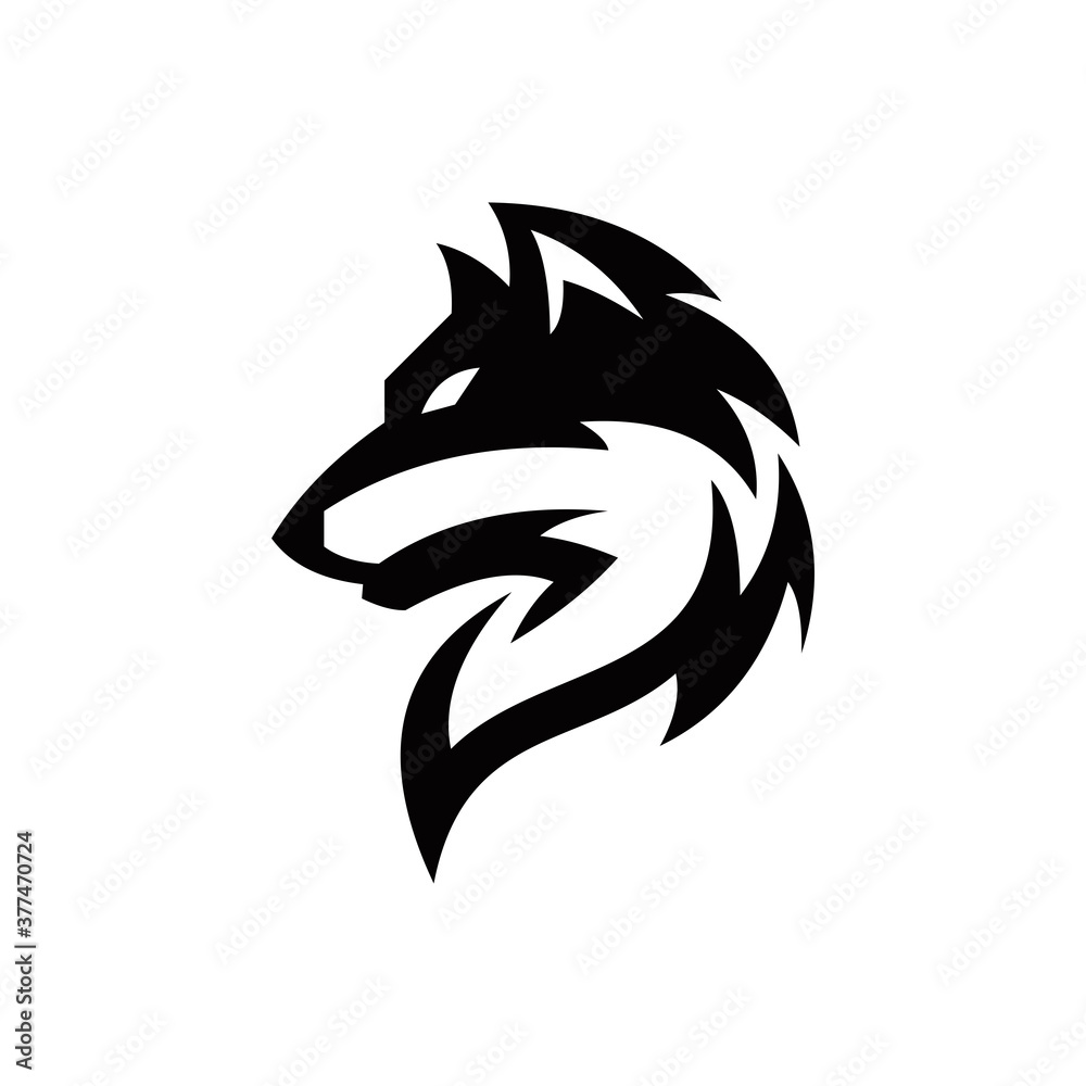 wolf logo design vector symbol graphic idea creative Stock Vector ...