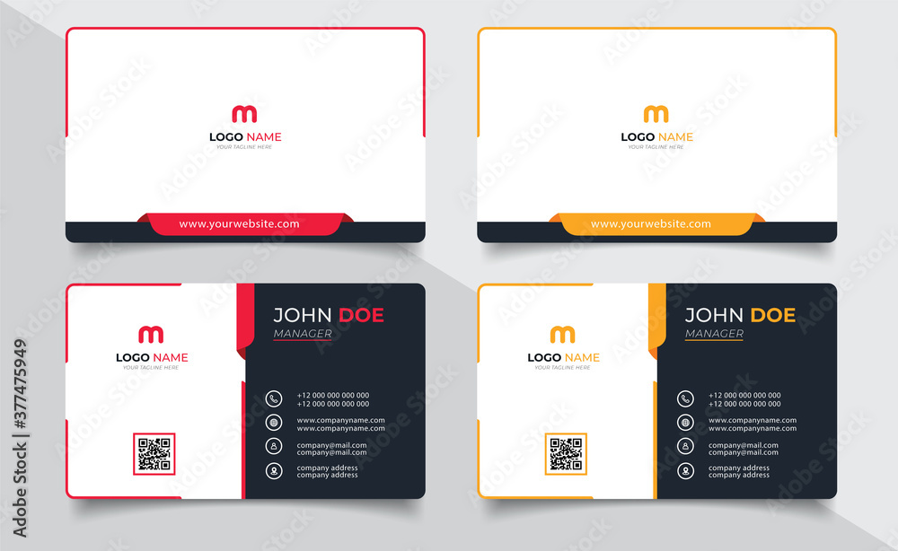creative modern name card and business card Stock Vector | Adobe Stock