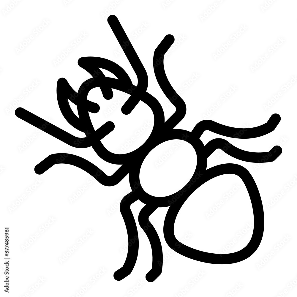 Ant icon. Outline ant vector icon for web design isolated on white ...
