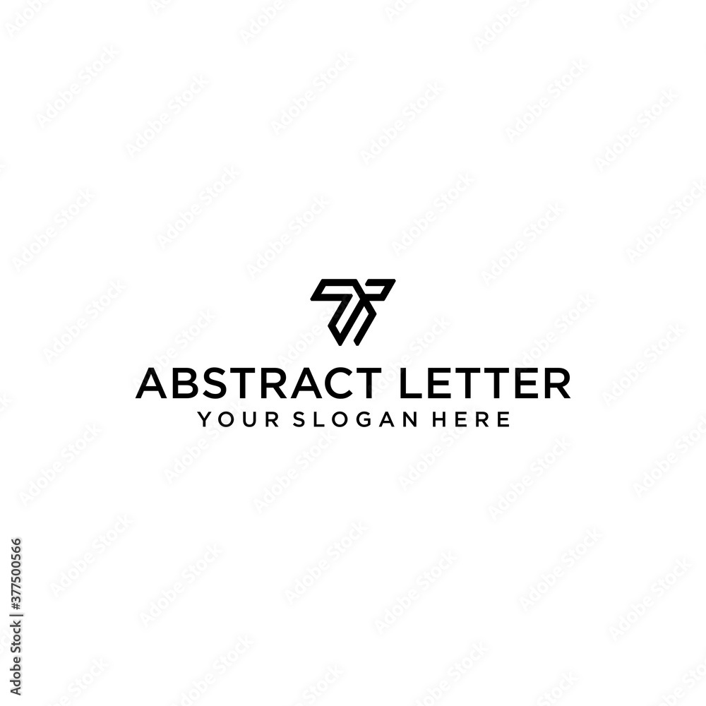 the creative design lines the T triangle shape and the triangle logo ...