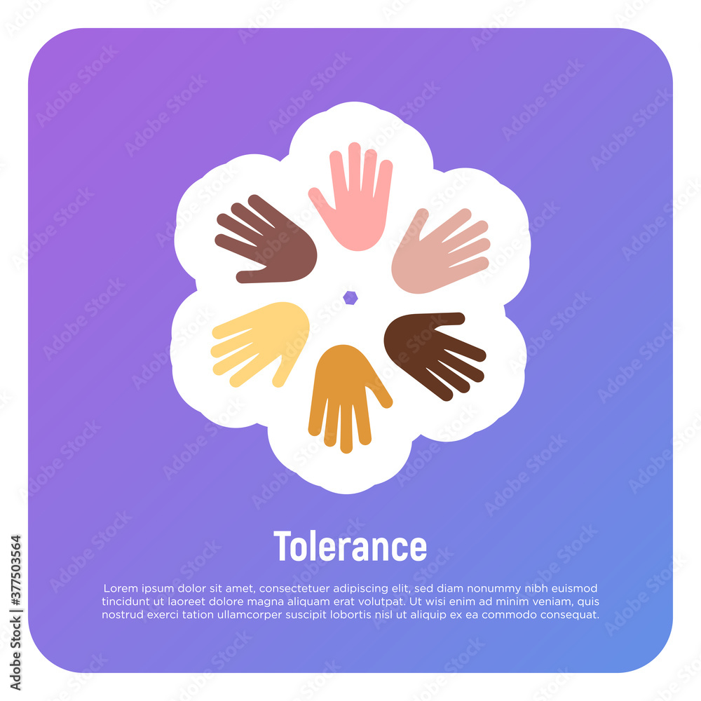 International day of tolerance. Multicultural partnership, pacifism ...