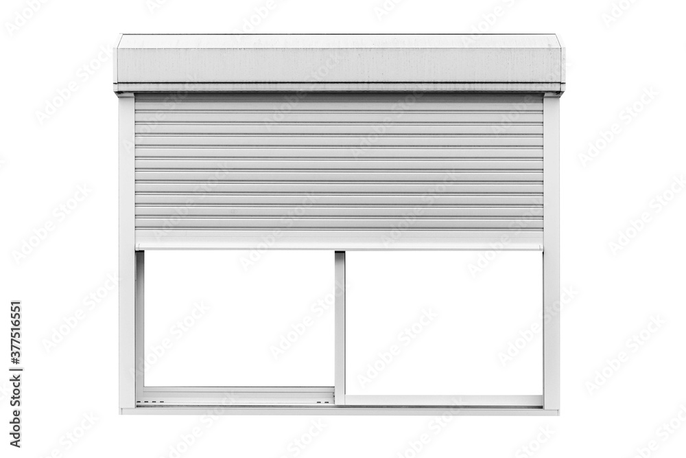Metal roller window shutter isolated on white background Stock Photo ...