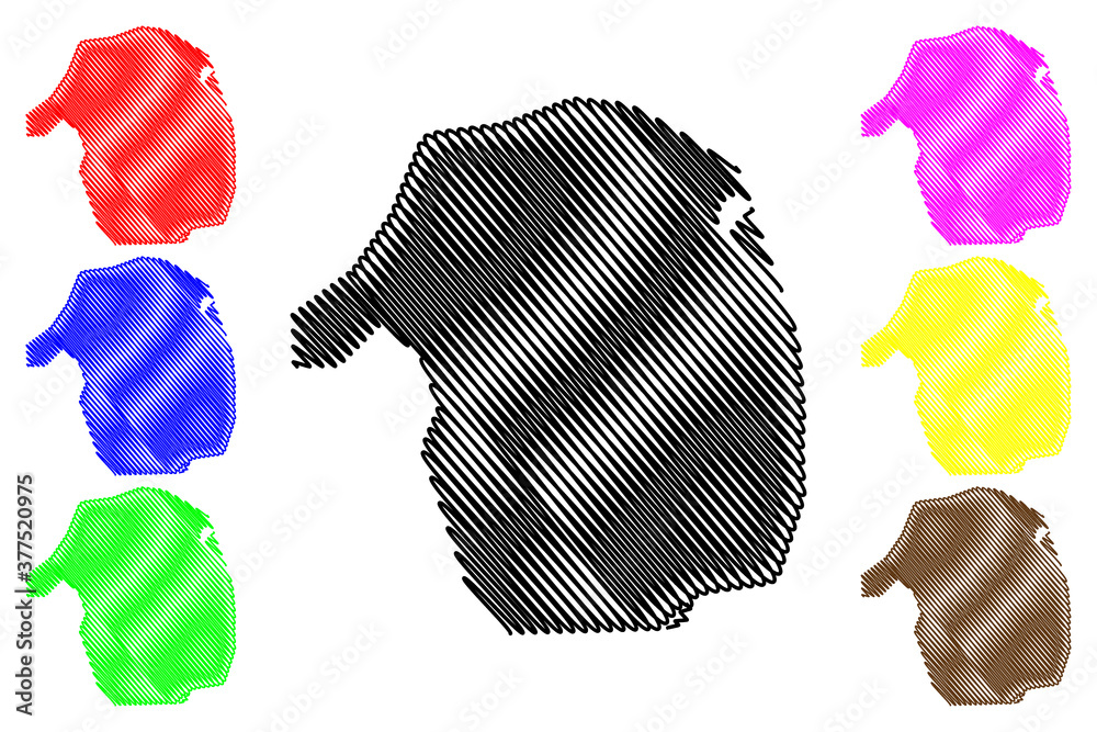 Buraidah City (Kingdom of Saudi Arabia, Al-Qassim Region) map vector ...