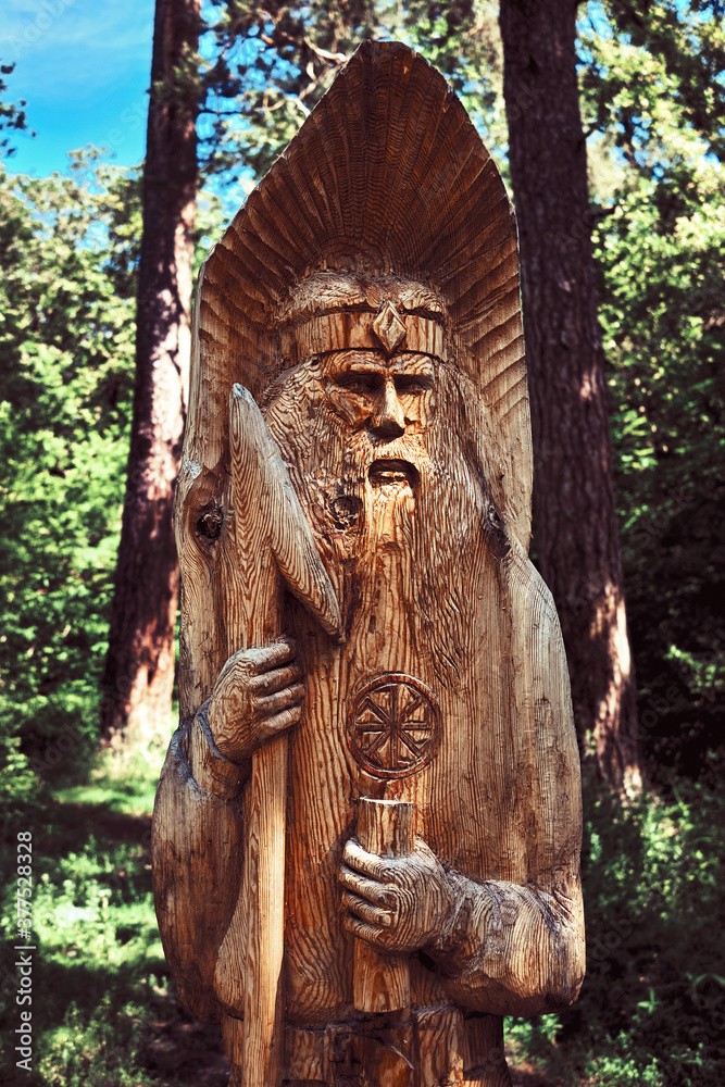 The highland of Slavic Perun god. Perun Slavic pagan idols on the ...
