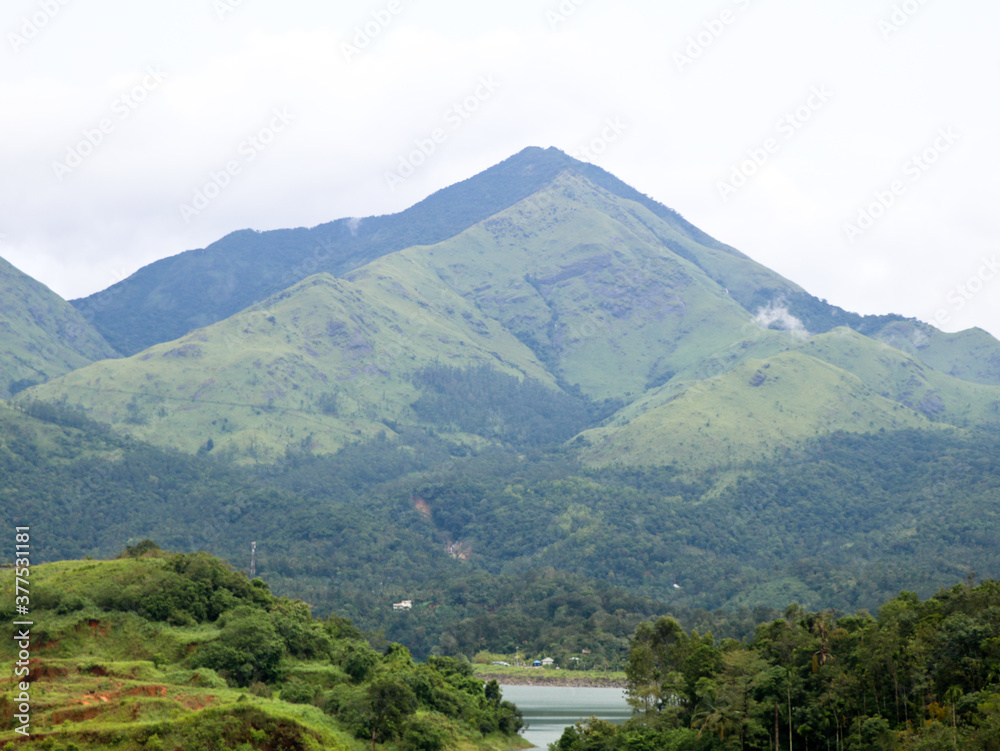 Beautiful hills in the Western Ghats against Banasura sagar dam wayanad ...