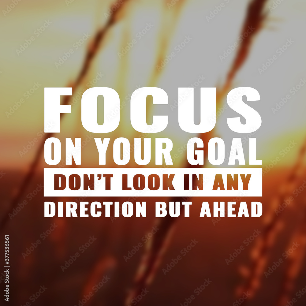 Best inspirational quote for success. Focus on your goal don't look in ...