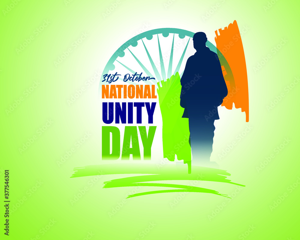 vector illustration for national unity day of India-31st October Stock ...