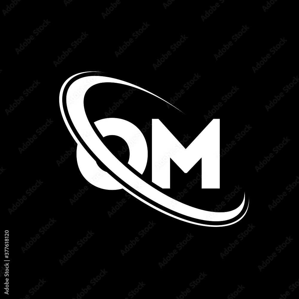 OM logo. O M design. White OM letter. OM/O M letter logo design ...