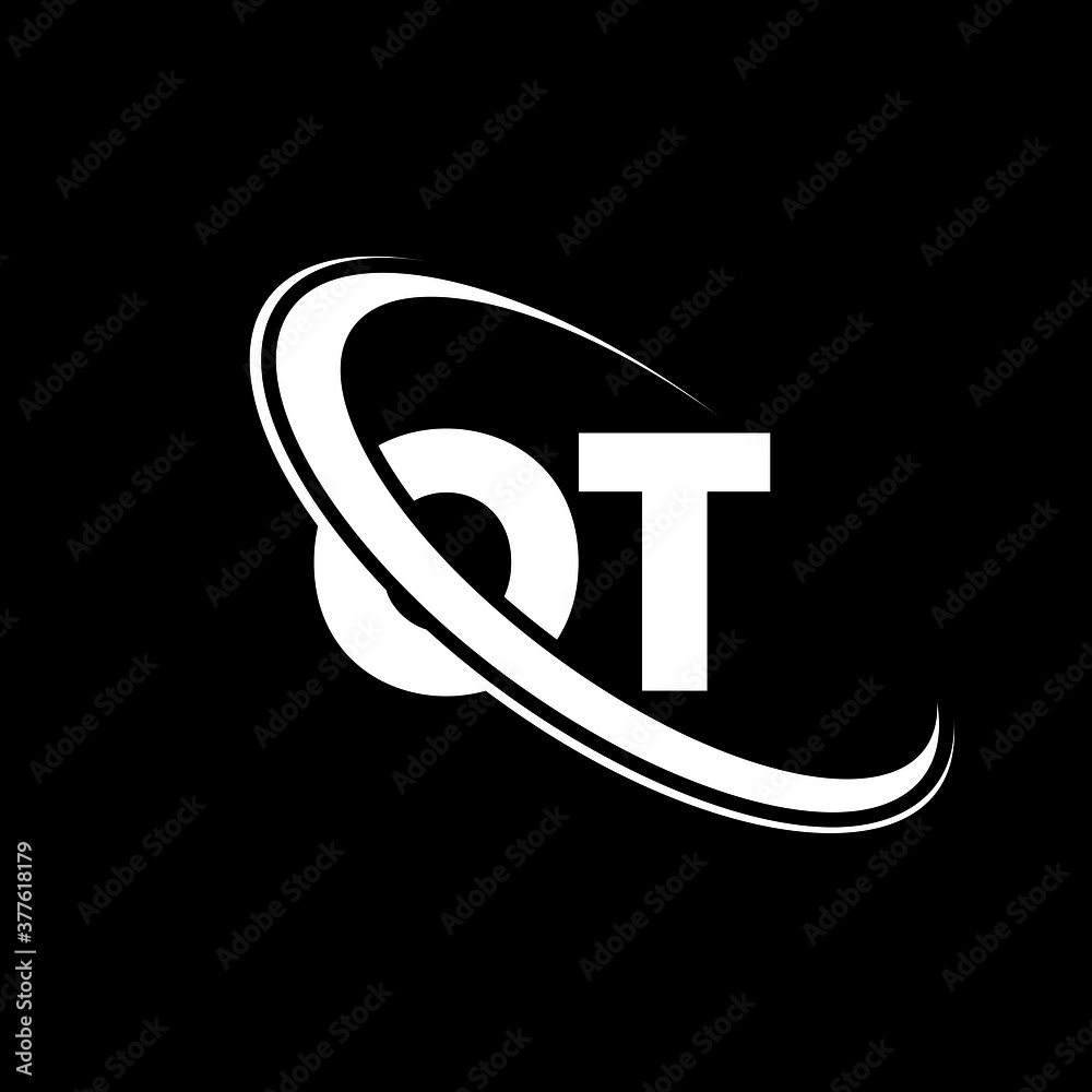OT logo. O T design. White OT letter. OT/O T letter logo design ...