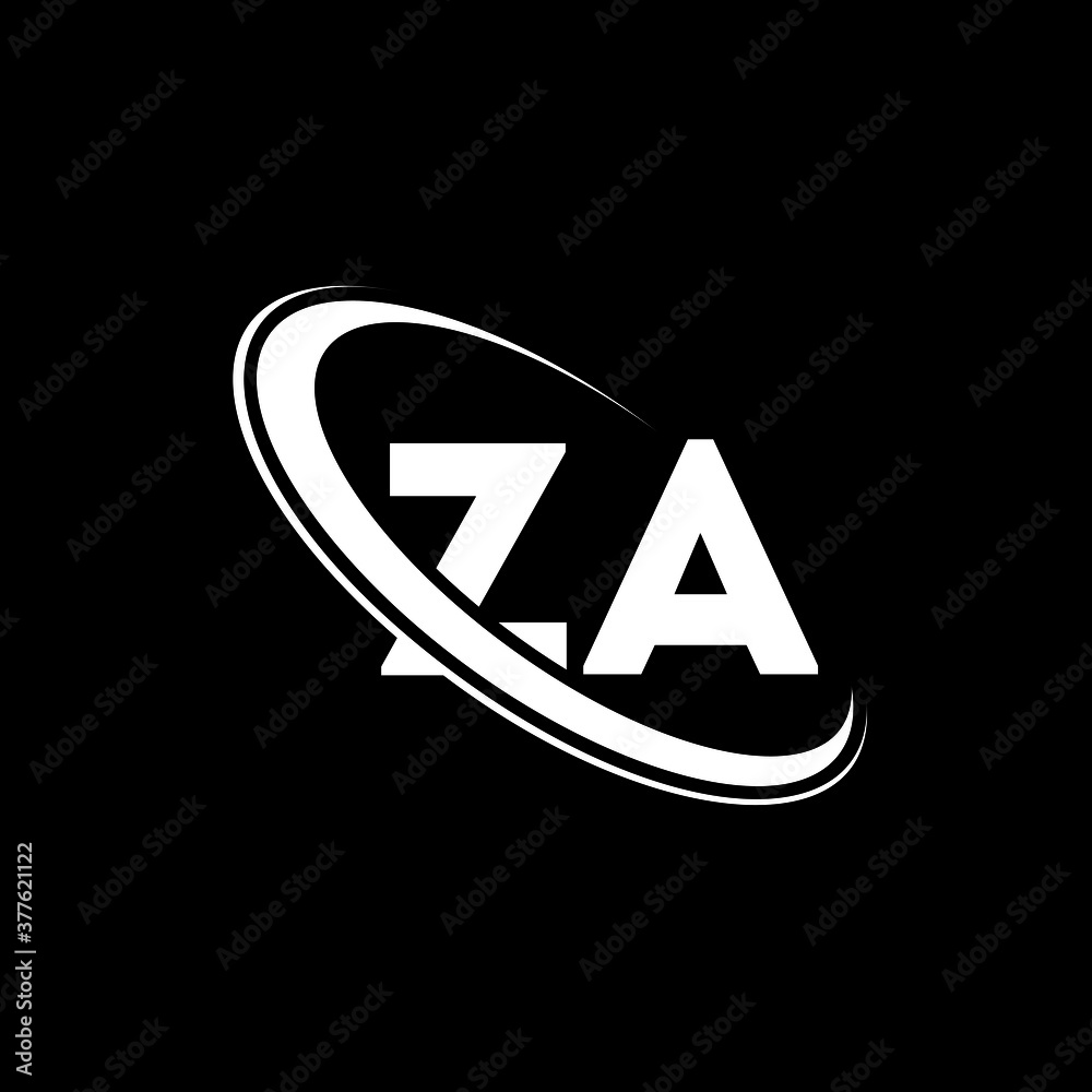 ZA logo. Z A design. White ZA letter. ZA/Z A letter logo design ...