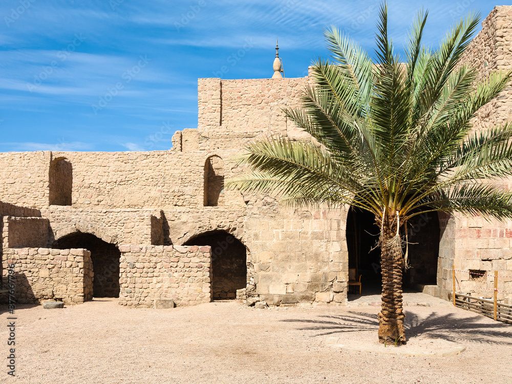 AQABA, JORDAN - FEBRUARY 23, 2012: court of Aqaba Fortress (Aqaba ...