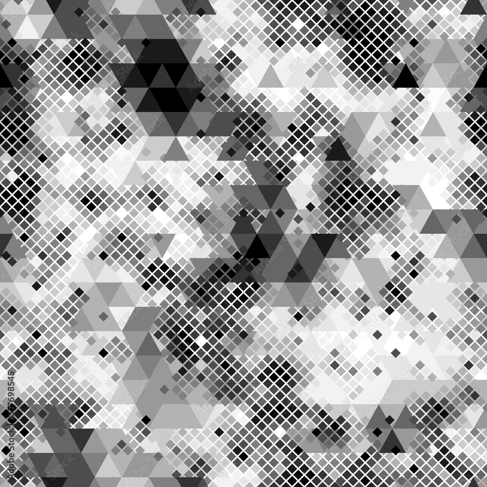 Seamless digital arctic pixel camo texture vector for army textile ...