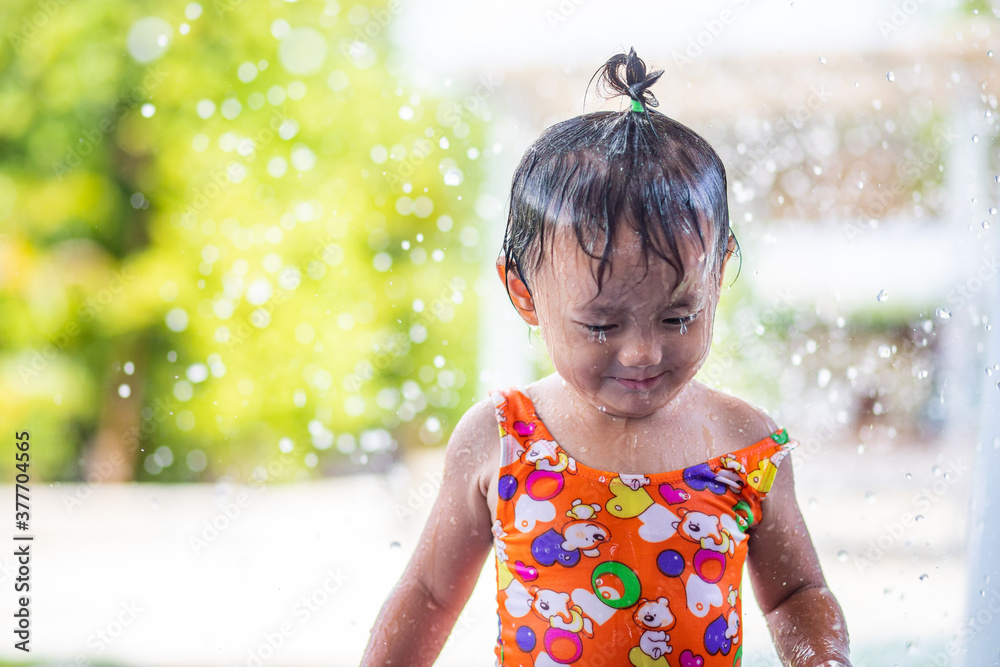 Bangkok, Thailand, Aug 24, 2020 - Little adorable Asian girl in ...