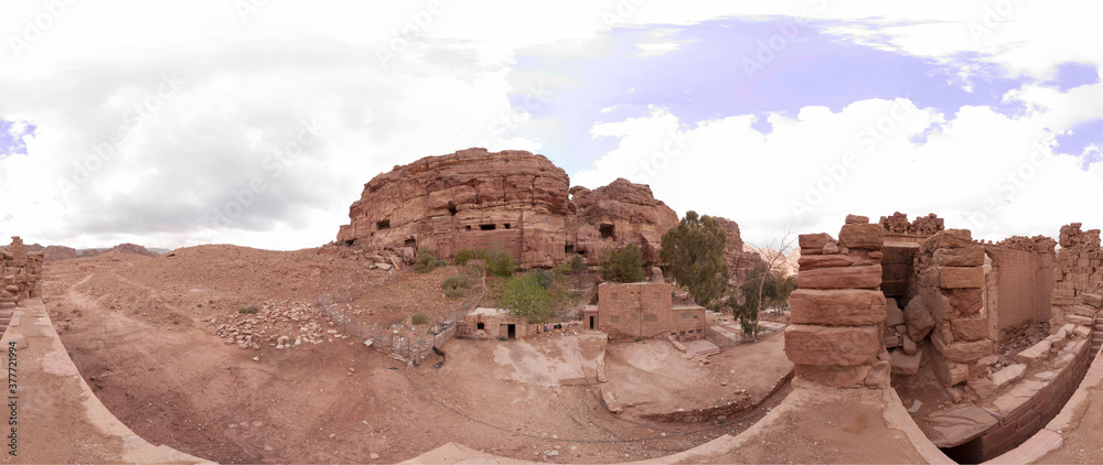 Obraz High Resolution 360 Panoramic HDR Images Taken in Petra (Wadi ...