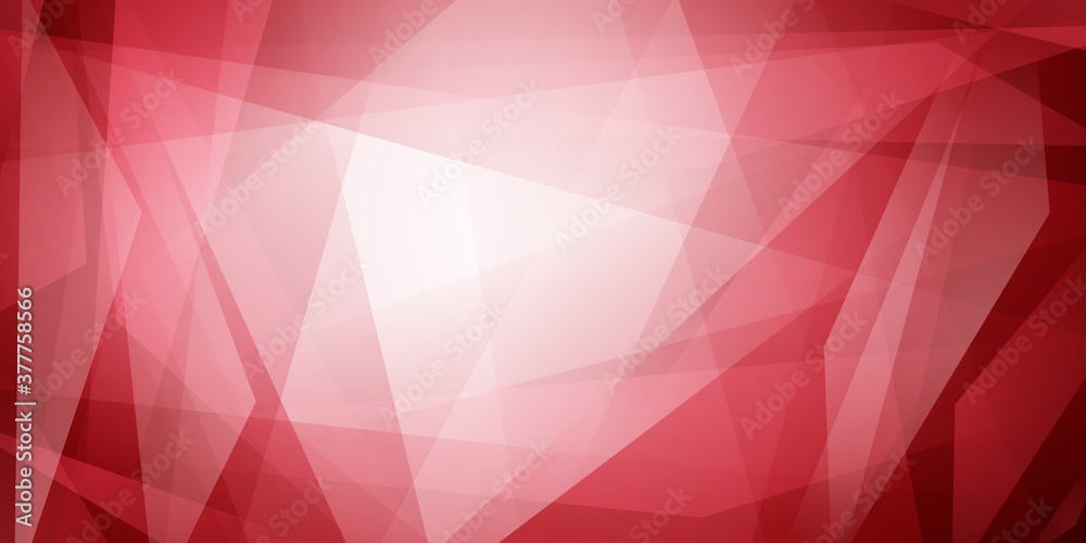 Abstract Background Of Straight Intersecting Lines And Translucent Polygons In Red Colors Stock