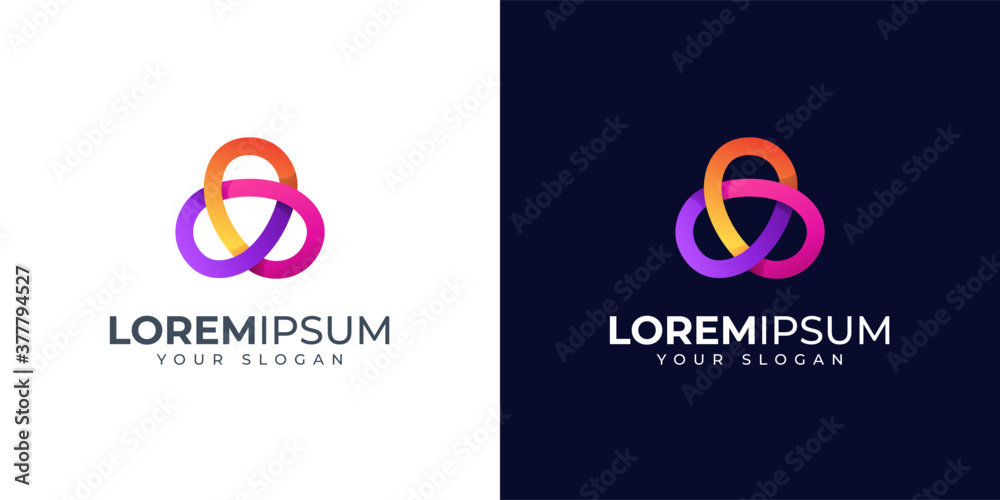 Abstract infinity logo design inspiration Stock Vector | Adobe Stock