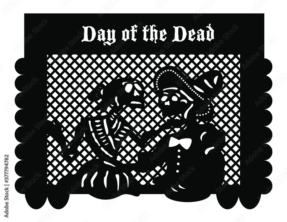 Vector de papel picado " Day of the dead " Stock Vector | Adobe Stock