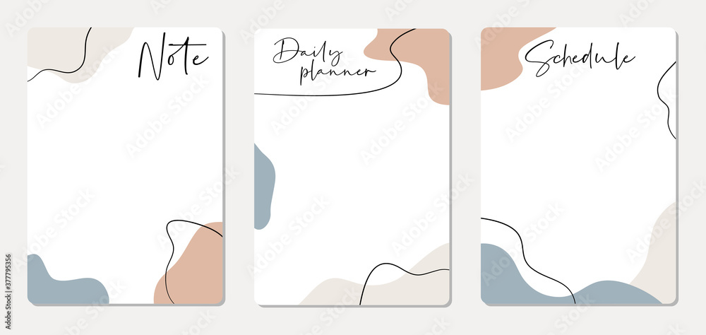 Set of planners and to do list with abstract background. Template for ...