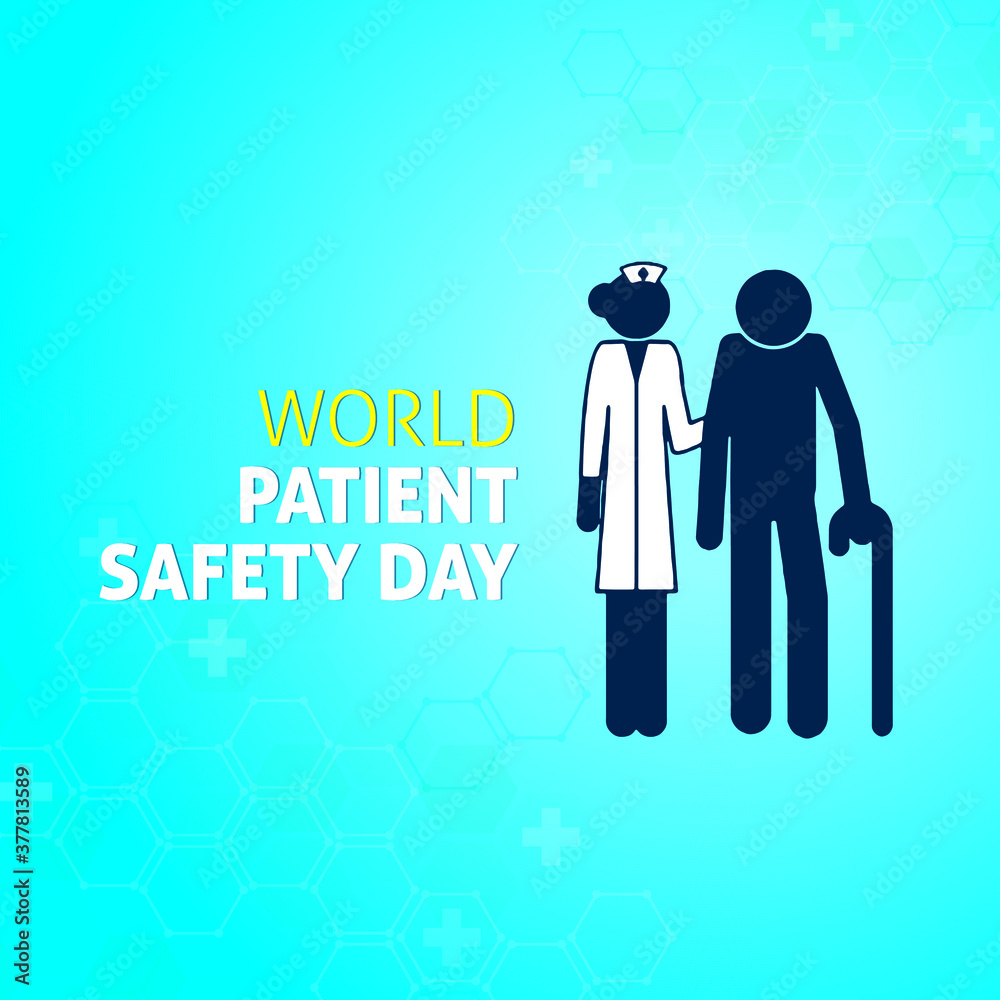 World Patient Safety Day Light blue background Stock Vector | Adobe Stock
