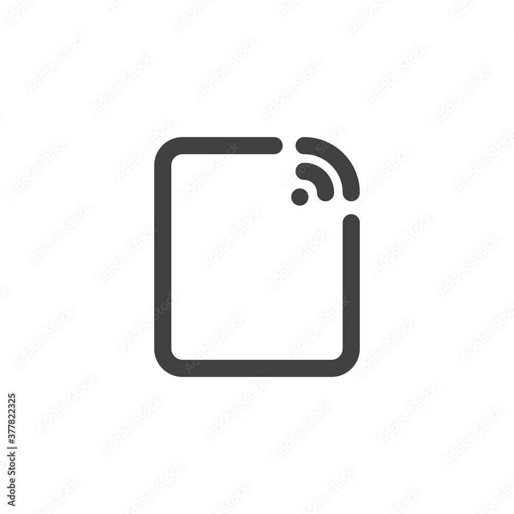 Vetor de Share wifi line icon. linear style sign for mobile concept and ...