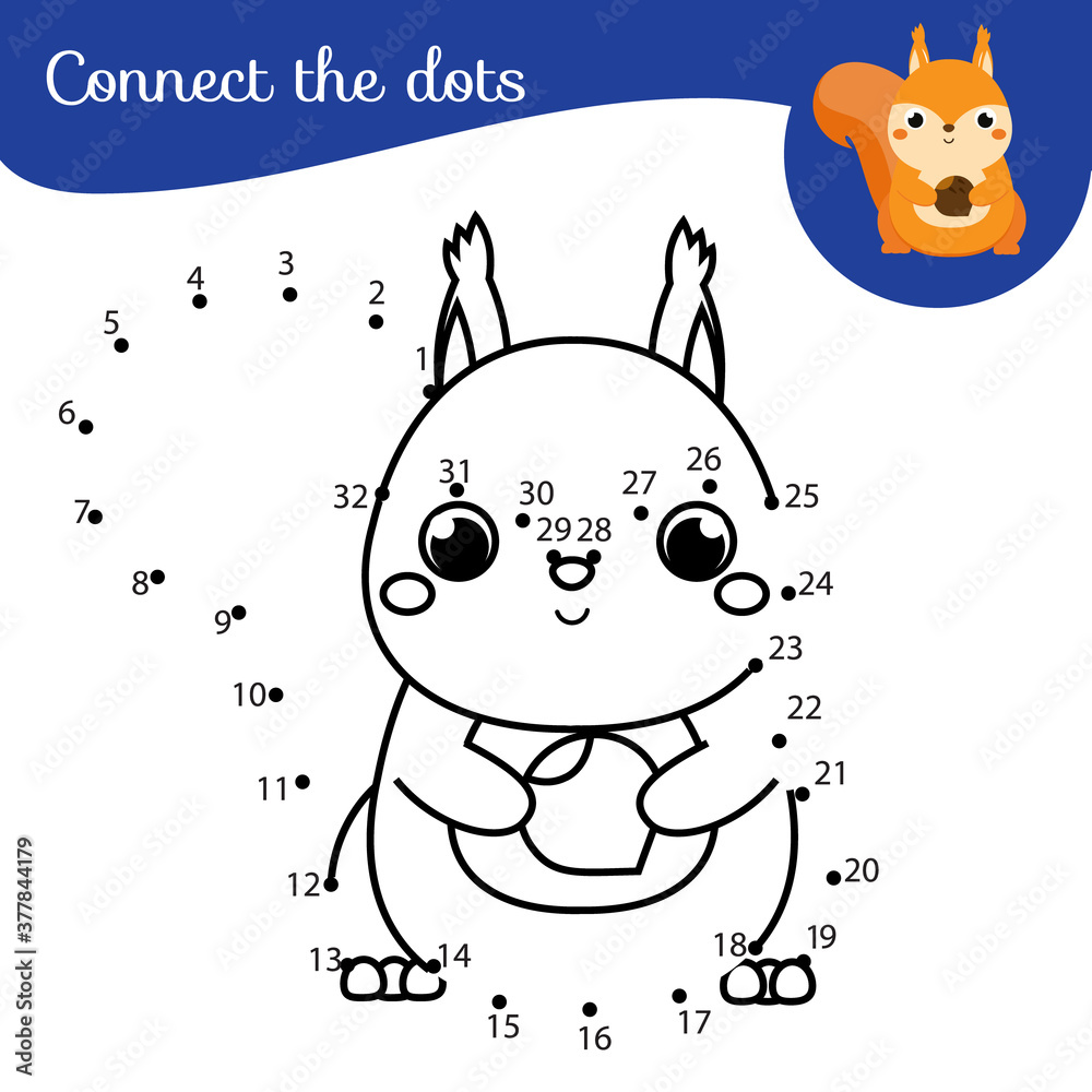 Connect the dots. Dot to dot by numbers activity for kids and toddlers ...