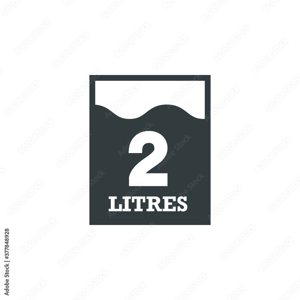 1 Liter l sign estimated volumes milliliters Stock Vector | Adobe Stock