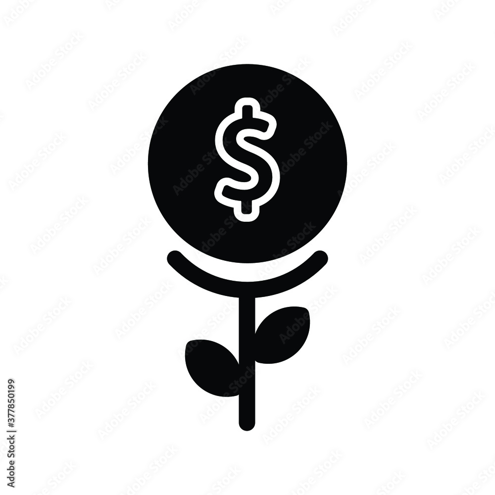 Economic Growth vector icon icon for apps and websites Stock Vector ...