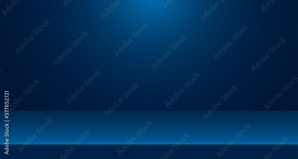 Blue empty room studio used for background and display of content ...