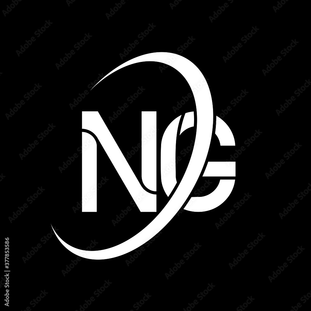 NG logo. N G design. White NG letter. NG/N G letter logo design ...