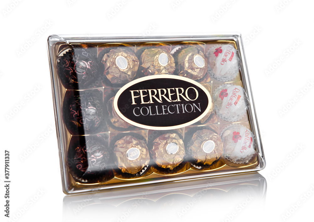 LONDON, UK - FEBRUARY 28, Ferrero Collection Rocher premium chocolate ...