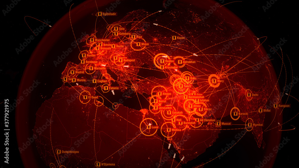 Battlefield Maps. Terror Plans. Bombs Fly Between Cities in Europe and ...