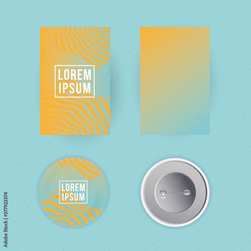 Mockup a4 posters papers and pins vector design Stock Vector | Adobe Stock