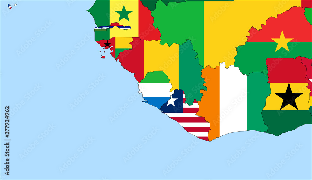 Center the map of Sierra Leone. Vector maps showing Sierra Leone and ...
