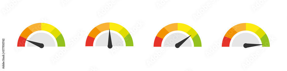 Vecteur Stock Level risk gauge vector icon. Fuel illustration on white ...