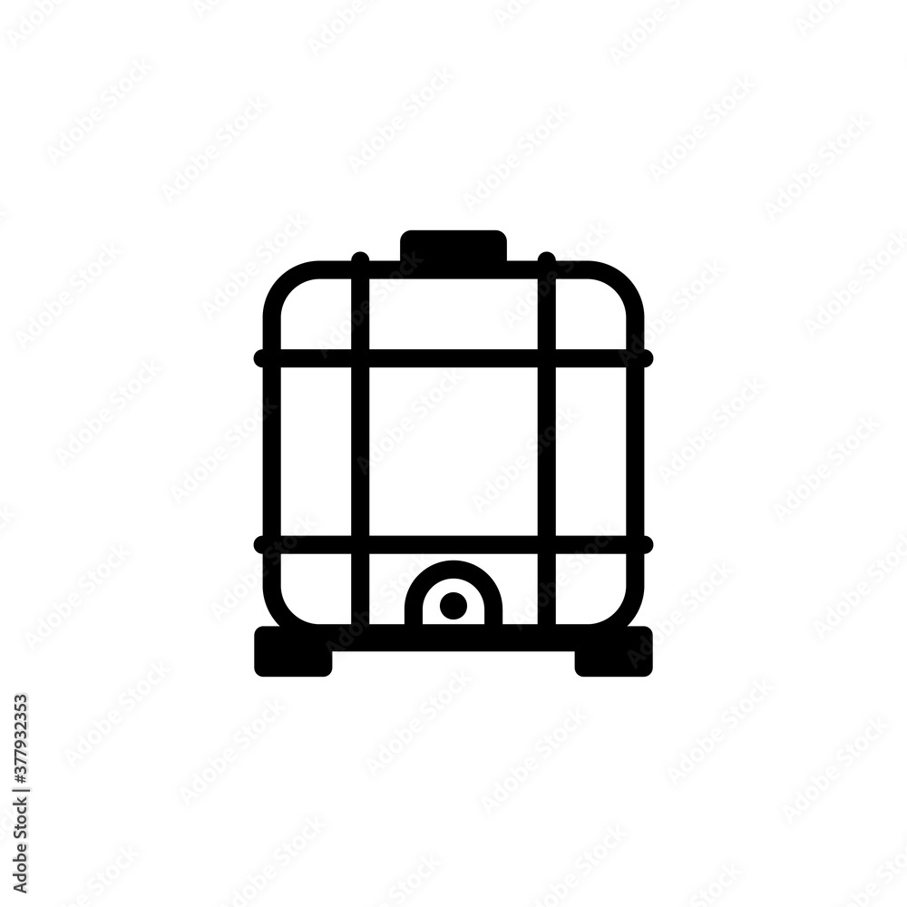 IBC container line icon. Clipart image isolated on white background ...