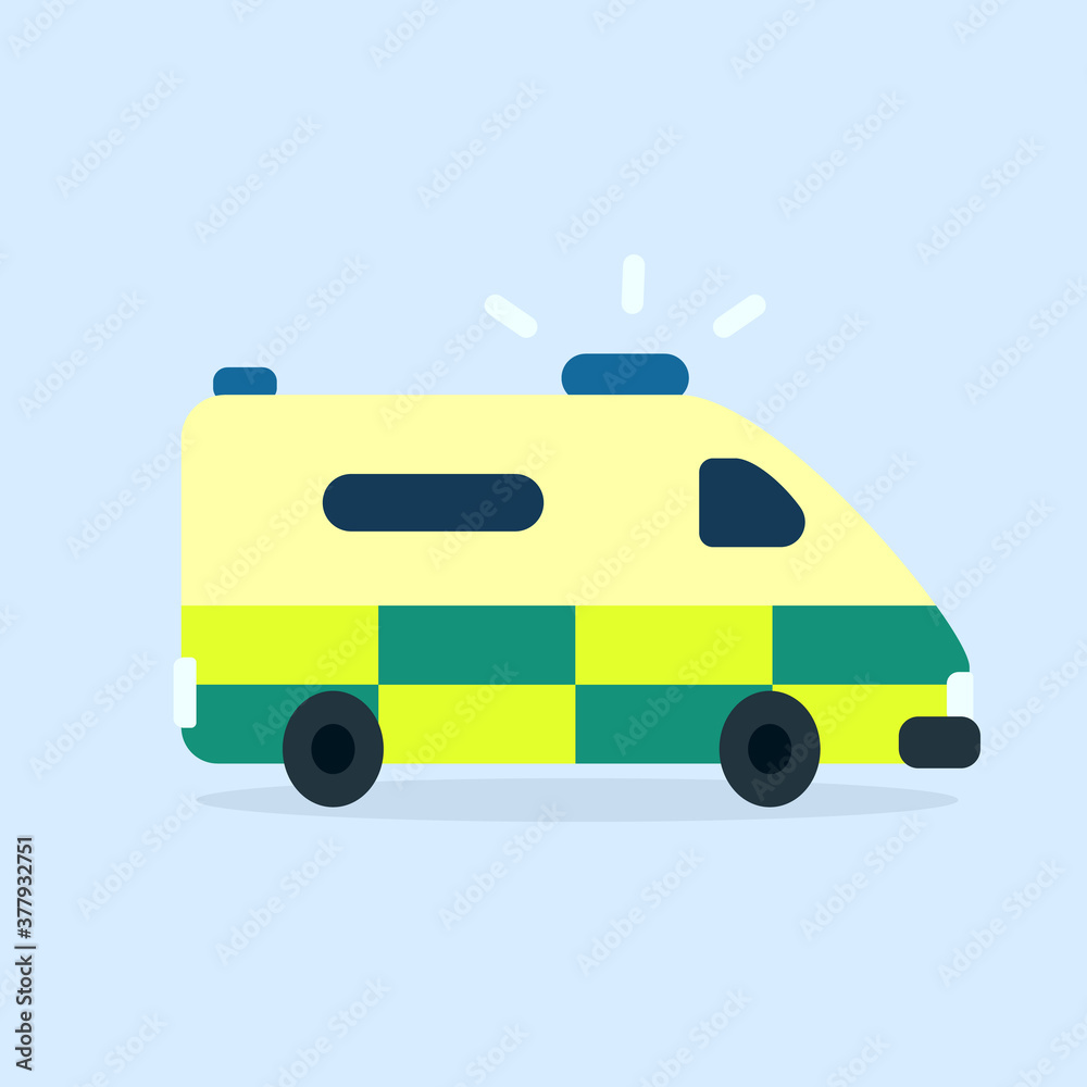 Ambulance UK cartoon icon. Clipart image isolated on white background ...