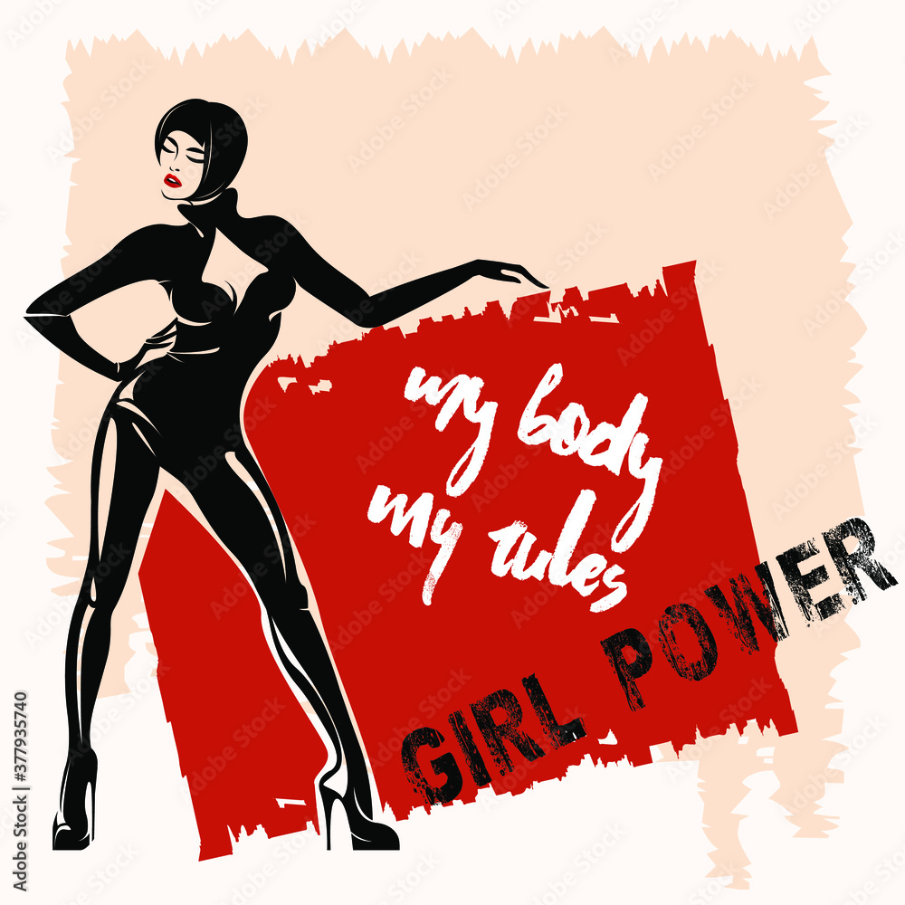 Sexy Woman Dancing In Latex Suithigh Heels Shoesfemale Body Silhouettefashion And Beauty Icon