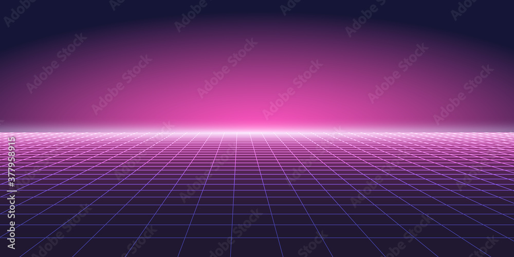 Abstract purple background with perspective. Digital futuristic design ...