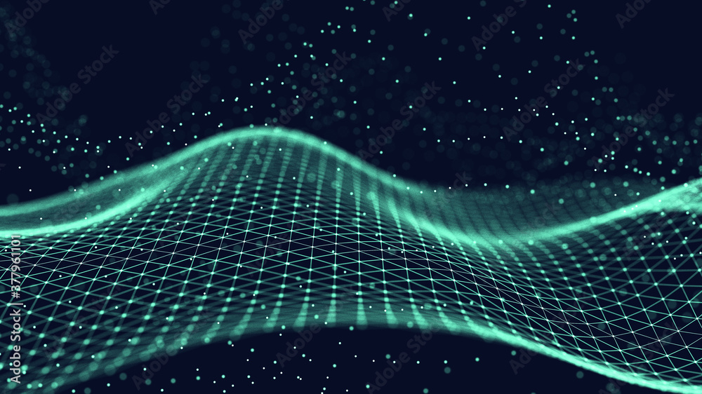 3d abstract digital technology background. Futuristic sci-fi user ...