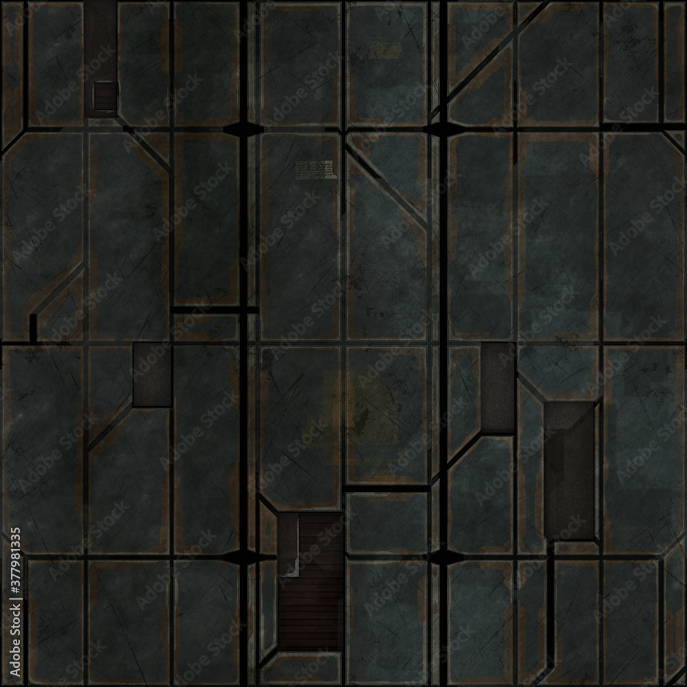 seamless old space ship metal panels pattern ilustração do Stock ...