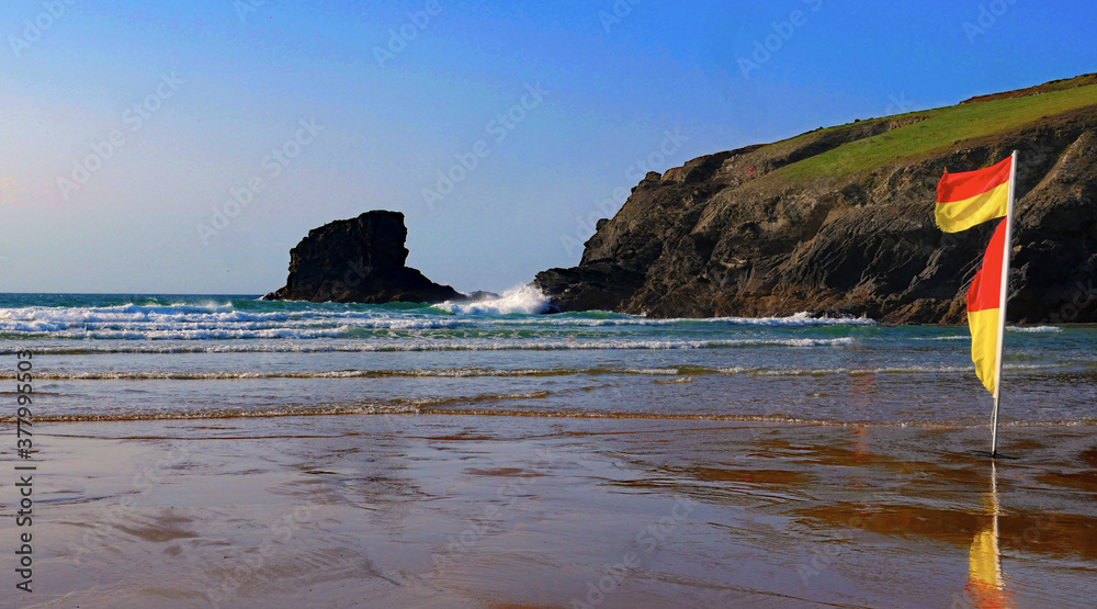 Views looking seaward from the beach on a summers evening Stock Photo ...
