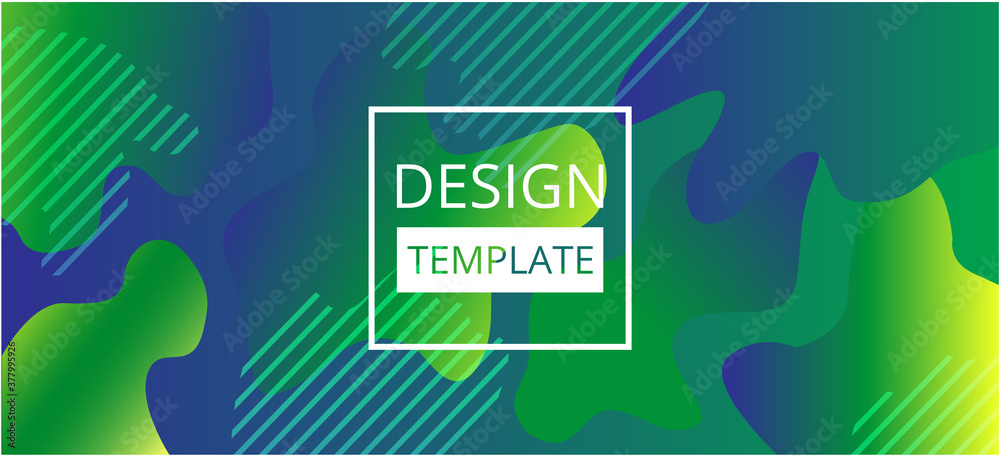 Green background template. Header and footer design Stock Vector ...