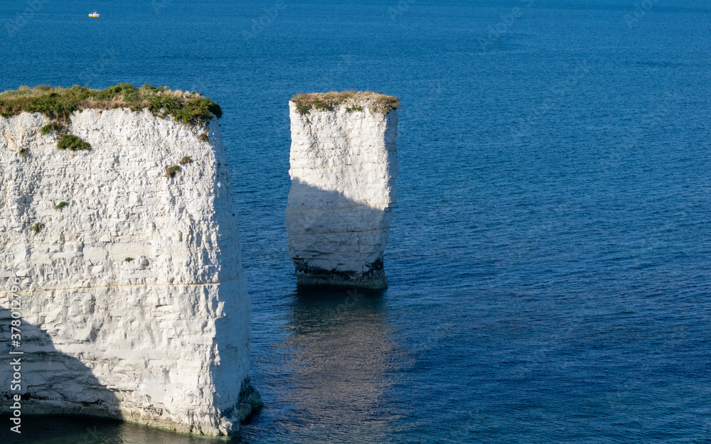 Old Harry Rocks are three chalk formations, located at Handfast Point ...