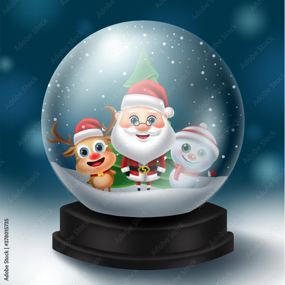 Christmas snowball characters vector concept design. Christmas snow ...